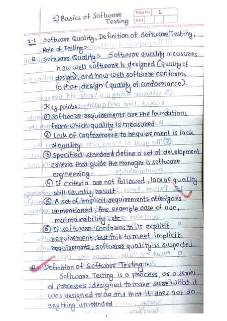 Software Testing Notes Unit 1pdf 7254
