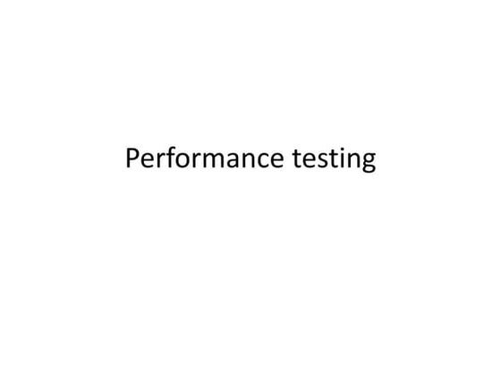Continuous Performance Testing | PPT