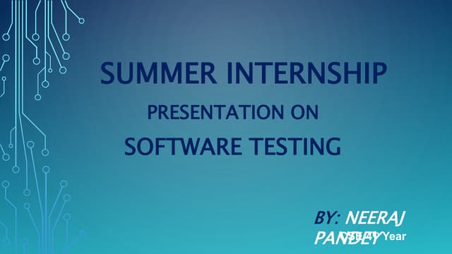 Software Testing Presentation Ppt 3764