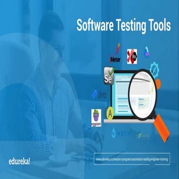 Software Testing Tools Edureka Pdf Shareware And Freeware Computer Software And Applications