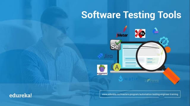 Software Testing Tools Edureka Pdf Shareware And Freeware Computer Software And Applications
