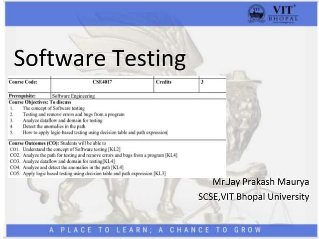 Softwaretestingoverviewpptx Operating Systems Computer Software