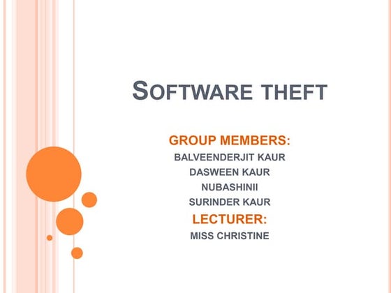 Hardware theft | PPTX | Crime & Harmful Acts to Individuals, Society ...