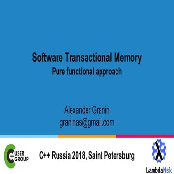 Software Transactional Memory Pure Functional Approach Ppt