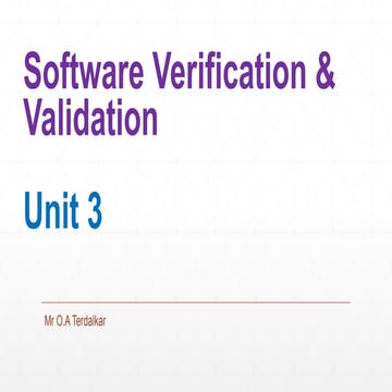 Software Verification and Validation Processes | PPTX