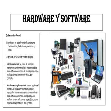 Hardware y software. Definiciones, Partes | PPTX