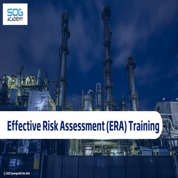 SOG Academy - Effective Risk Assessment (ERA) Training | PDF