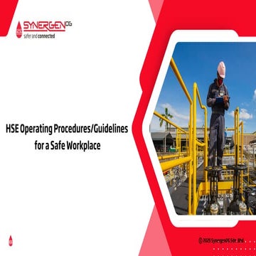HSE Operating Procedures/Guidelines for a Safe Workplace | PDF