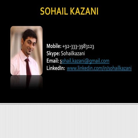 Sohail Kazani project profile | PPT