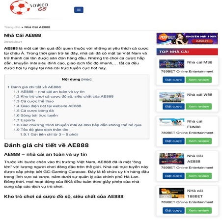 Nhà Cái AE888 | PDF