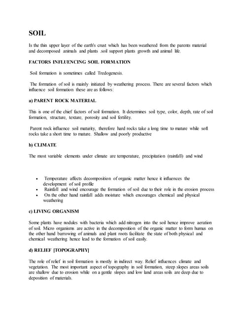 Inorganic and organic components of soil (soil composition) | PPTX