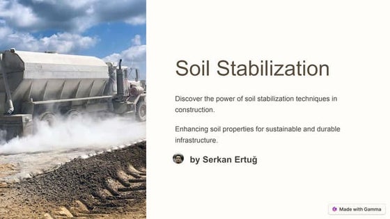 "Soil Stabilization Solutions: Creating Long-Lasting Roads and Reducing Erosion" | PDF