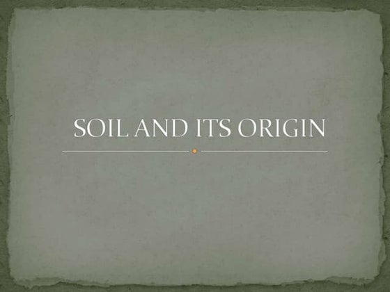Class IV Science -Soil | PPT