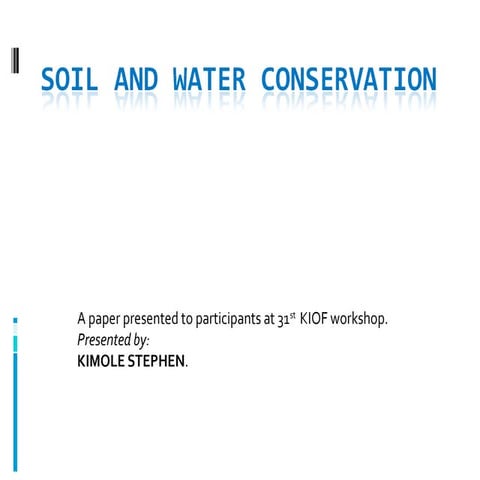 Soil and water conservation | PPT