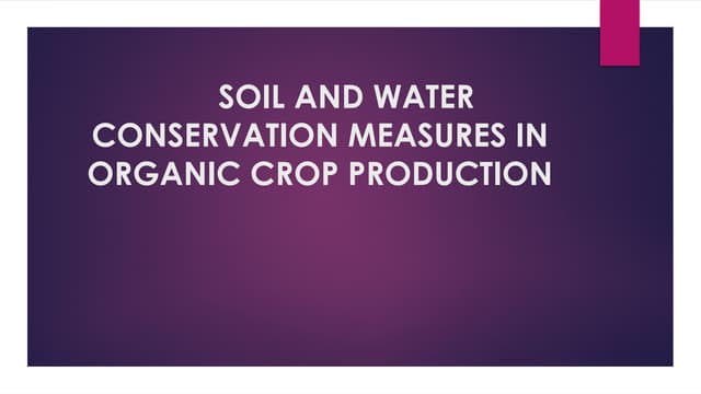 Agronomical measures to control soil erosion | PPTX