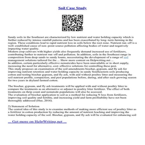 Soil Case Study | PDF