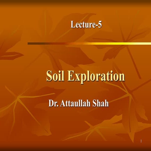 SOIL EXPLORATION | PPT