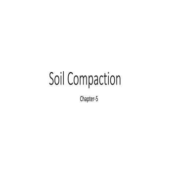 Lecture 5 soil compaction | PDF
