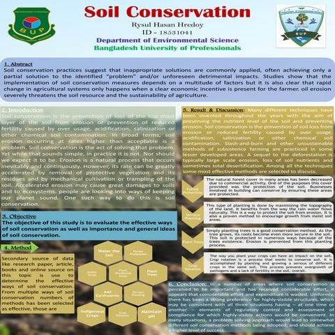 Poster on Soil conservation | PDF