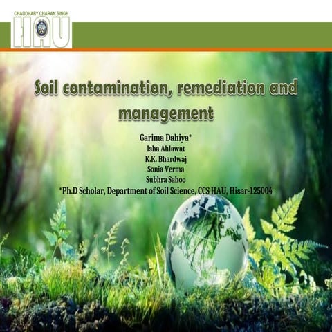 Soilcontaminationremediationandmanagement.ppt