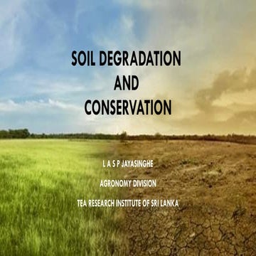 Soil Degradation and Soil Conservation for healthy soil | PPTX