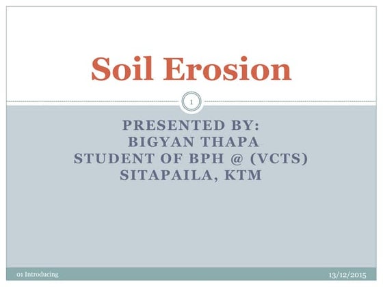 Exogenous disasters soil erosion | PPT
