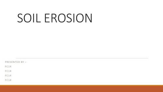 Soil erosion | PPT