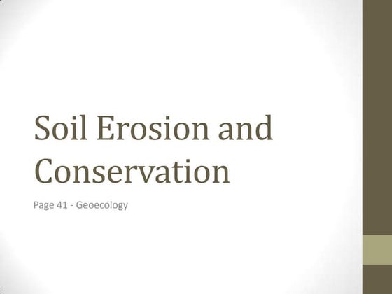 Preventing soil erosion 02 20-12 | PPTX | Agriculture | Industries