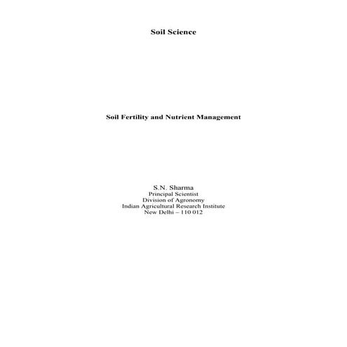 Soil fertility and nutrient management formatted | PDF