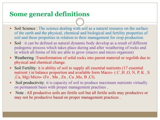 Edaphic factors- soil profile, structure, porosity, soil moisture, soil ...