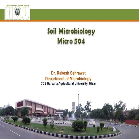 Soil Microbiology topic related to agriculture and environmental ...