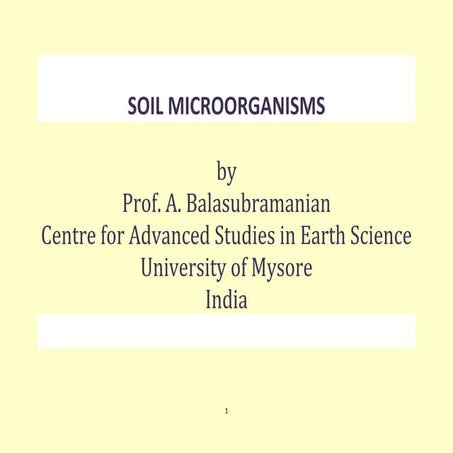 Soil microorganisms | PDF