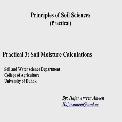 Methods of measuring soil moisture | PPTX