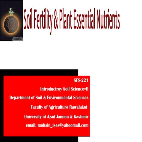 Soil nutrients | PPT