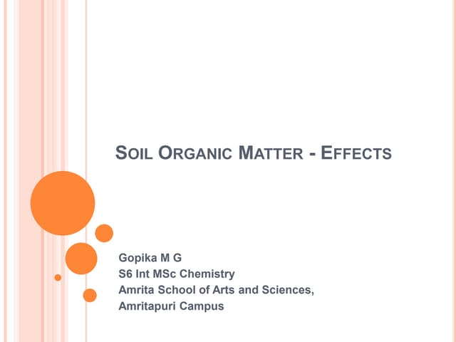 Soil organic matter pp | PPTX
