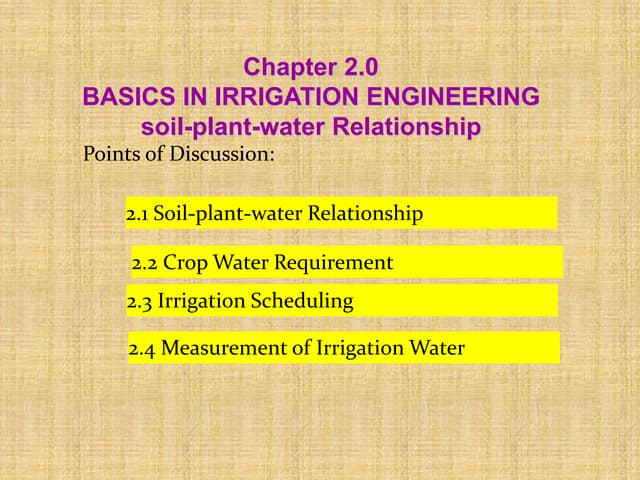 Irrigation scheduling | PPT
