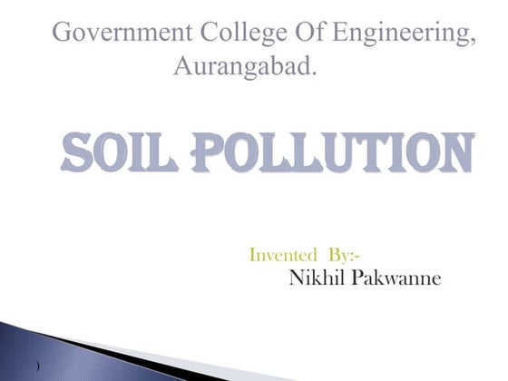 Soil pollution ppt | PPTX