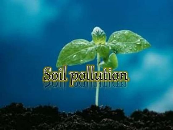 Soil pollution ppt | PPT