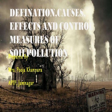 Soil pollution ppt | PPTX
