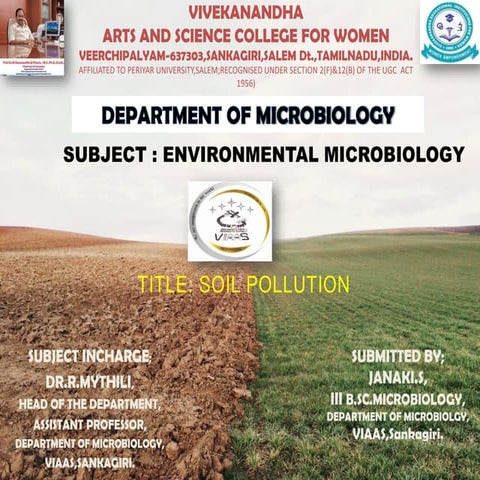 soil pollution - plastic and fertilizer slide share. | PDF
