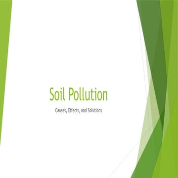 Soil Pollution PowerPoint presentation for engineering student | PPTX