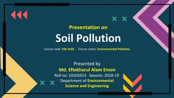 Soil contamination and remediation | PPT