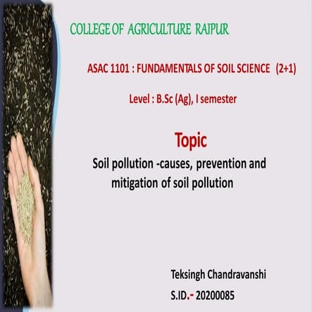 soil pollution (teksingh ).pptx | Indoor Environmental Quality | Home ...