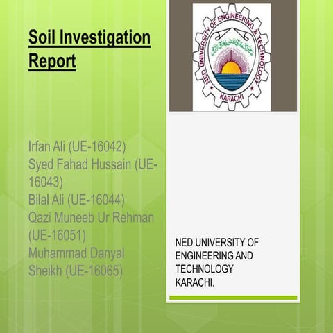 Soil Investigation Report | PPTX | Geography | Science