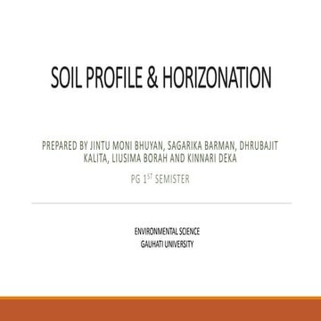 Soil profile & horizonation | PPTX