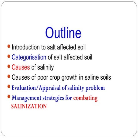 Salinity and Types of Salinity | PPTX