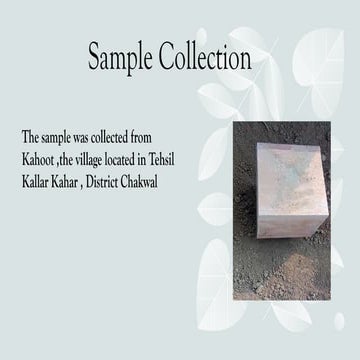 Soil Sample collection for Basic Properites of Soil | PPTX
