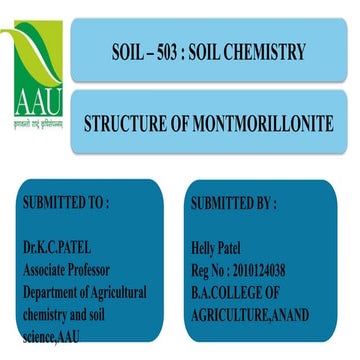 montmorillonite, structure, silicate clay | PPTX