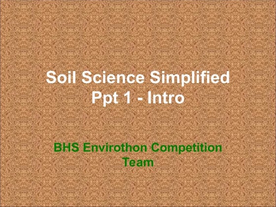 Forensic analysis of soil | PPT