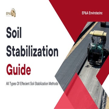 Soil Stabilization Guide | PDF